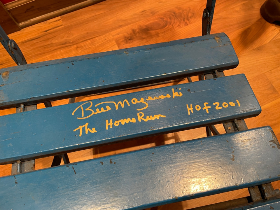 FORBES FIELD PITTSBURGH PIRATES 1960 USHER'S CHAIR SIGNED BILL ...