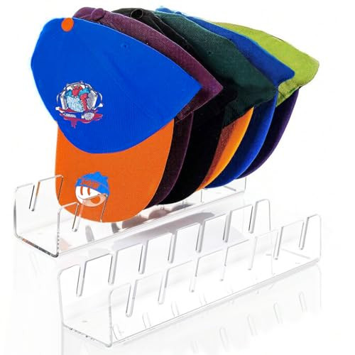 2PCS Hat Stand for Baseball Caps, No Install Acrylic Hat Organizer for ...