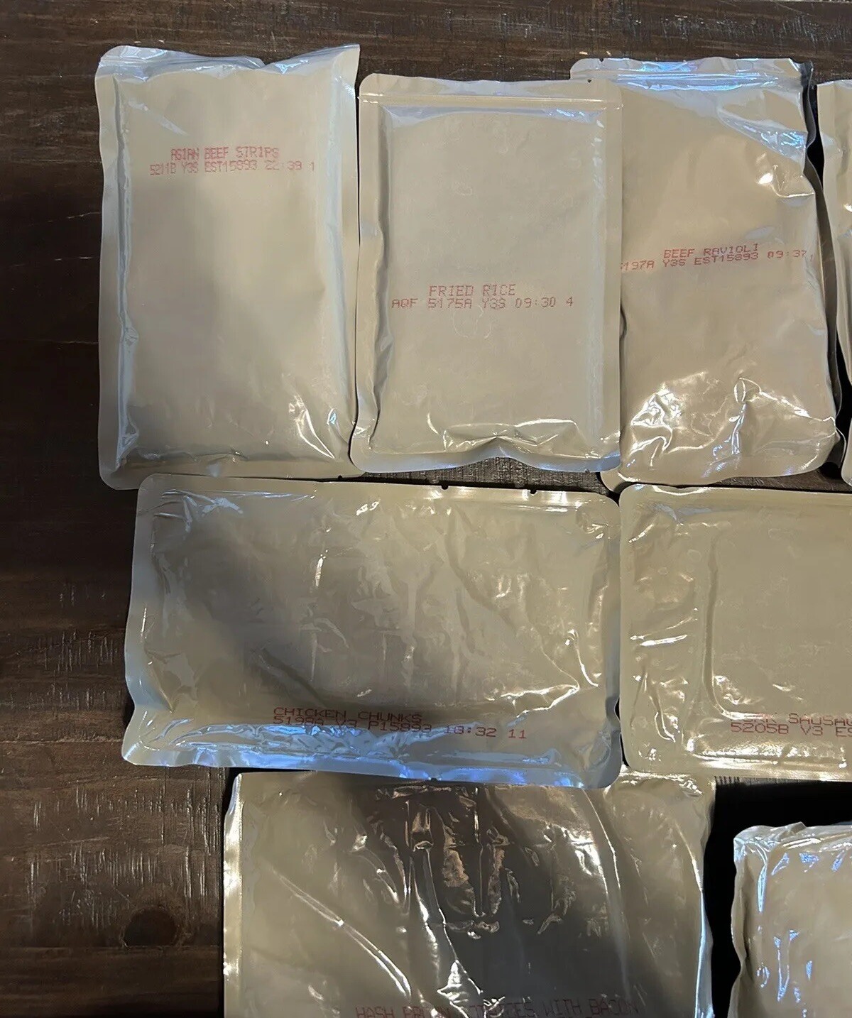 Bulk Lot Of 12 Military MRE Entrees - Ready-To-Eat Meals For Emergency ...