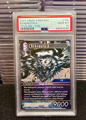 PSA 10 GEM MINT POP 1 | Final Fantasy Tcg FFTCG Opus XIII Behemoth K ...