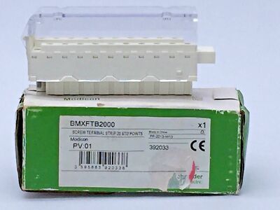 SCHNEIDER BMXFTB2000 PV01 Modicon 20-Way Screw Terminal Strip M340 PLC ...