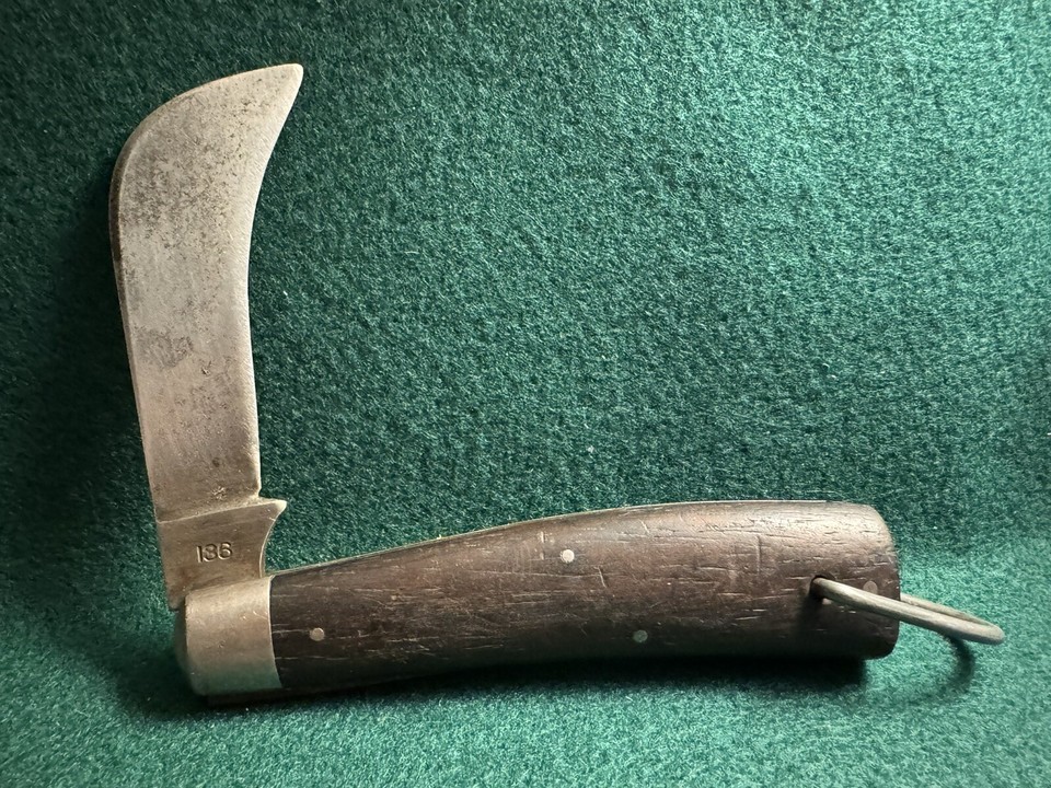 Vintage Schrade Walden Single Blade 4.5" Folding Hawkbill Pruning Knife ...