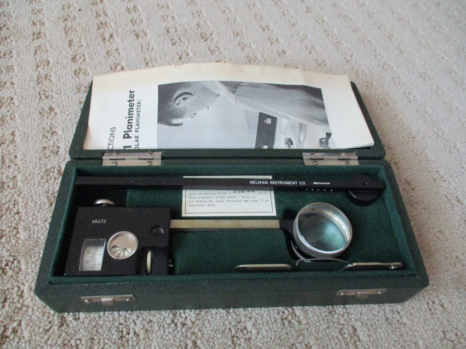 Gelman Instrument Co Vintage Polar Planimeter in Case , Made in Germany ...