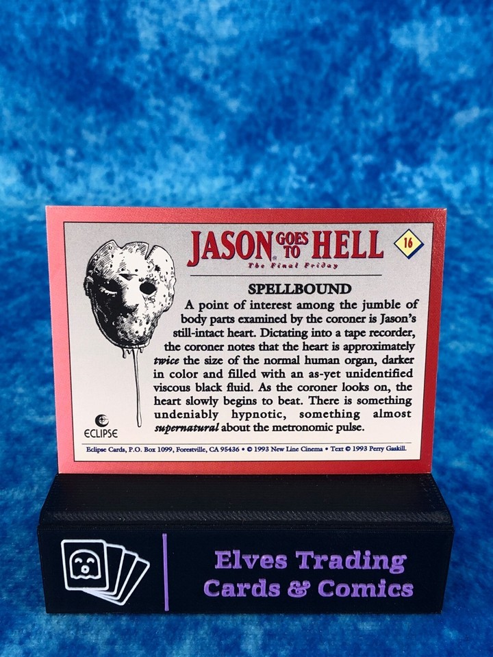 Jason Goes To Hell: The Final Friday SINGLE Non-Sport Trading card ...