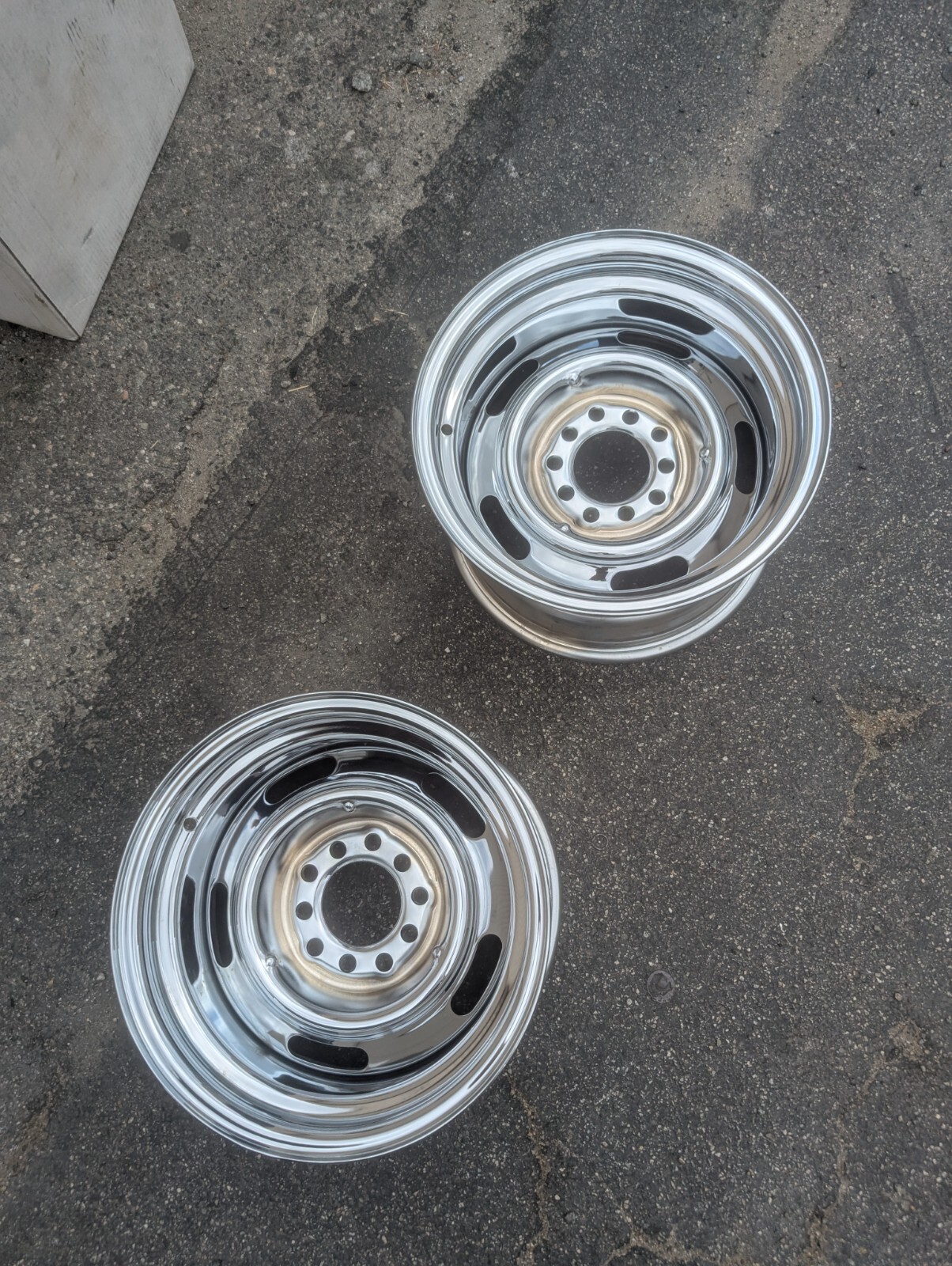 Wheel Vintiques Nu Chevy 14x8 Rally Wheels Chrome SS Camaro Chevelle ...
