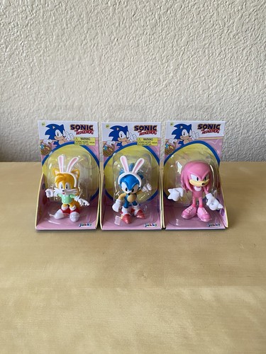 Sonic the Hedgehog 2.5" Easter Bunny Sonic Tails Knuckles Figurines ...