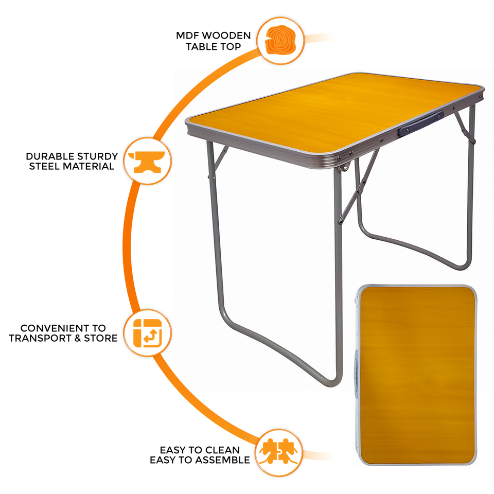 4/5/6ft Folding Table Heavy Duty Side Table Camping Party Picnic Dining ...
