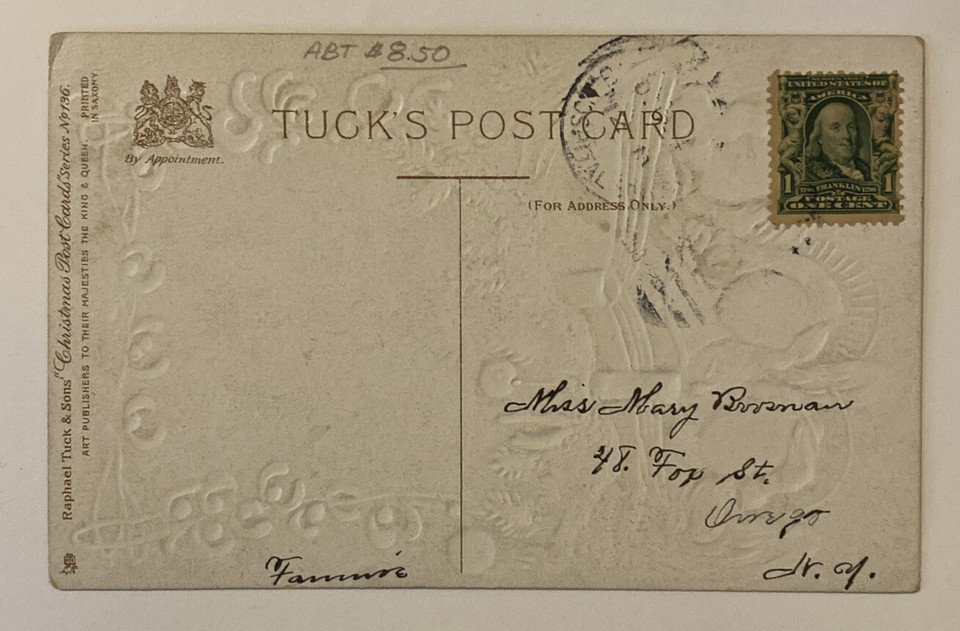 Raphael Tuck & Sons Vintage Postcard, Angels, Christmas Postcard Series ...