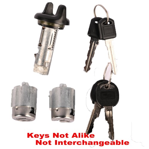 Ignition Key Switch Lock Cylinder & Door Lock Tumbler Set 2 Keys For GM ...