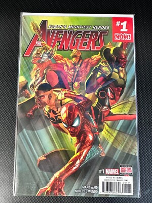 Avengers #1 Alex Ross Cover A Marvel 2017 Mark Waid Spider-Man Thor Cap ...