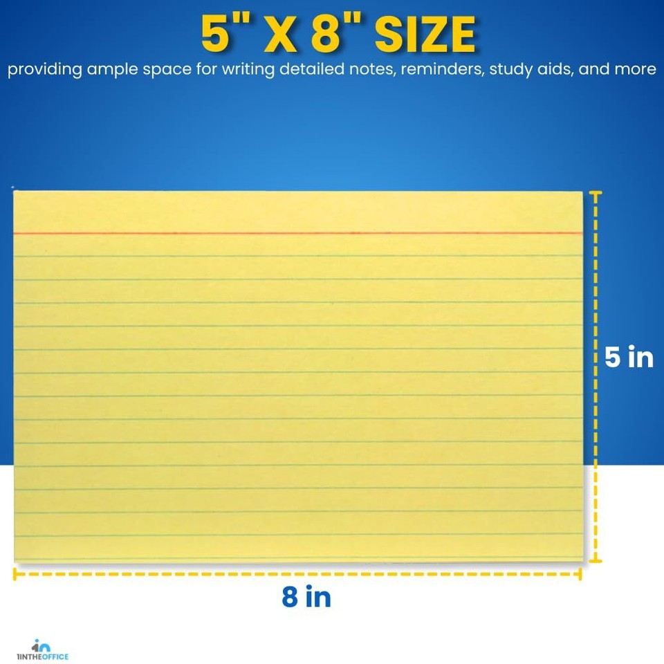 Index Cards 5x8 Index Cards Colored Colored Note Cards Ruled Assorted ...