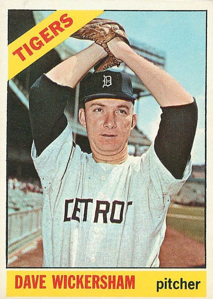 1966 Topps #58 Dave Wickersham Stock Photo. Condition of Actual Card ...