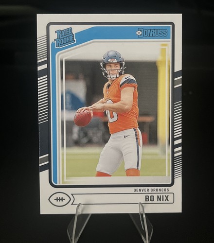 2024 Panini Donruss Bo Nix Rated Rookie RC #369 Denver Broncos Card | eBay