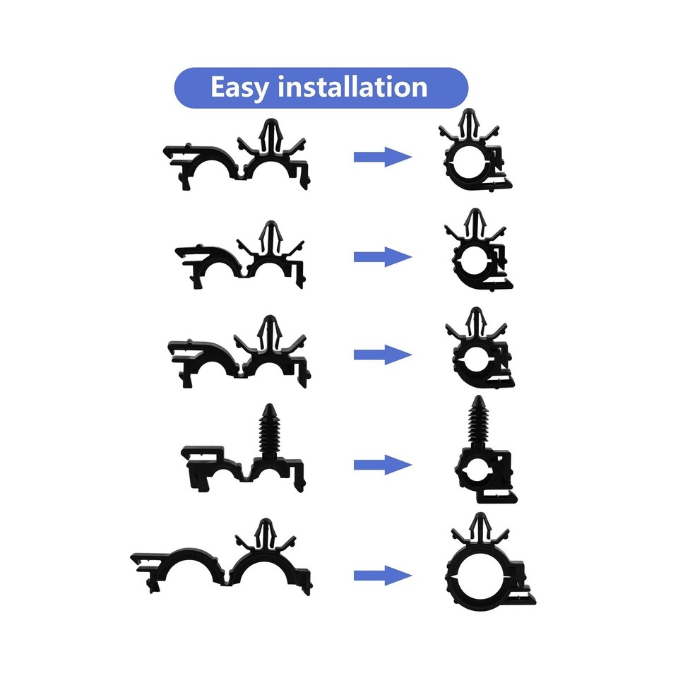 150pcs Wire Loom Clips Car Automotive Harness Routing Clips Assortm ...