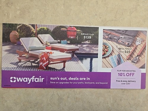 Wayfair 10% Off Exp 10/31/2025 - New Accounts | eBay