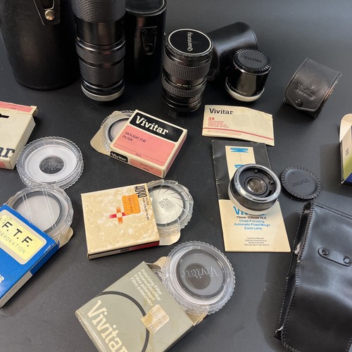 Vintage Film Camera Lens Filter & Case Mixed Lot Vivitar Hoya Quantaray ...