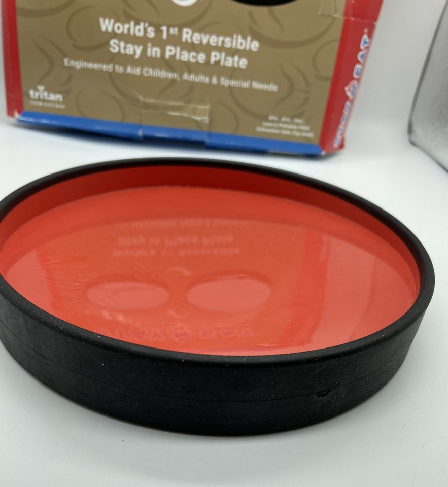 Stay eat Helping plate Children Adults and special needs Reversible ...