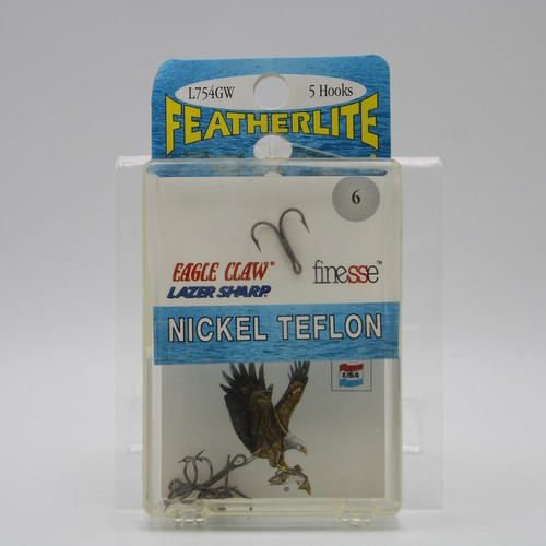 Eagle Claw Featherlite Lazer Sharp Nickel Teflon Treble Fishing Hook ...