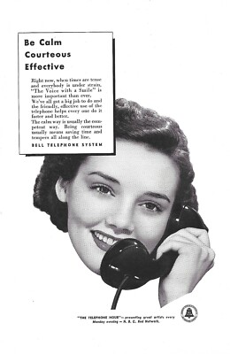 1942 Bell Telephone Systems Vintage Print Ad WW2 Telecommunications ...