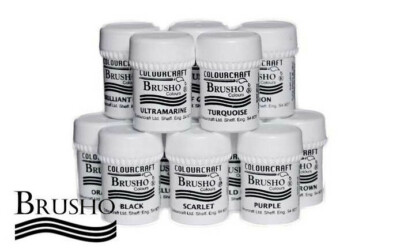 Colourcraft Brusho Crystal Colour Watercolour Pigment Powder Individual ...