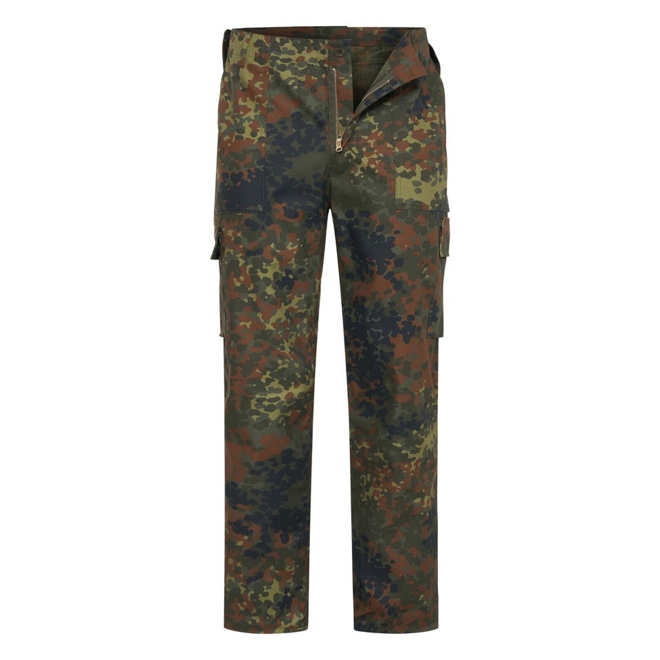 Army Trouser German Military Style M65 Combat Cargo Flecktarn Camo ...