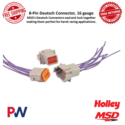 MSD Deutsch Connector 8-Pin - 16 Gauge For Harsh Racing Applications ...