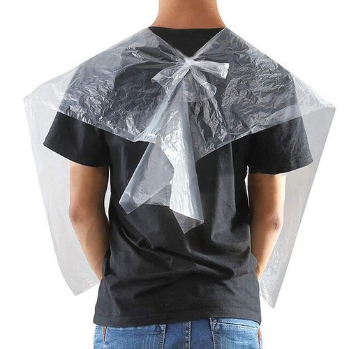 50/100PCS Disposable Hair Cutting Cape Waterproof Clothes Apron Salon ...