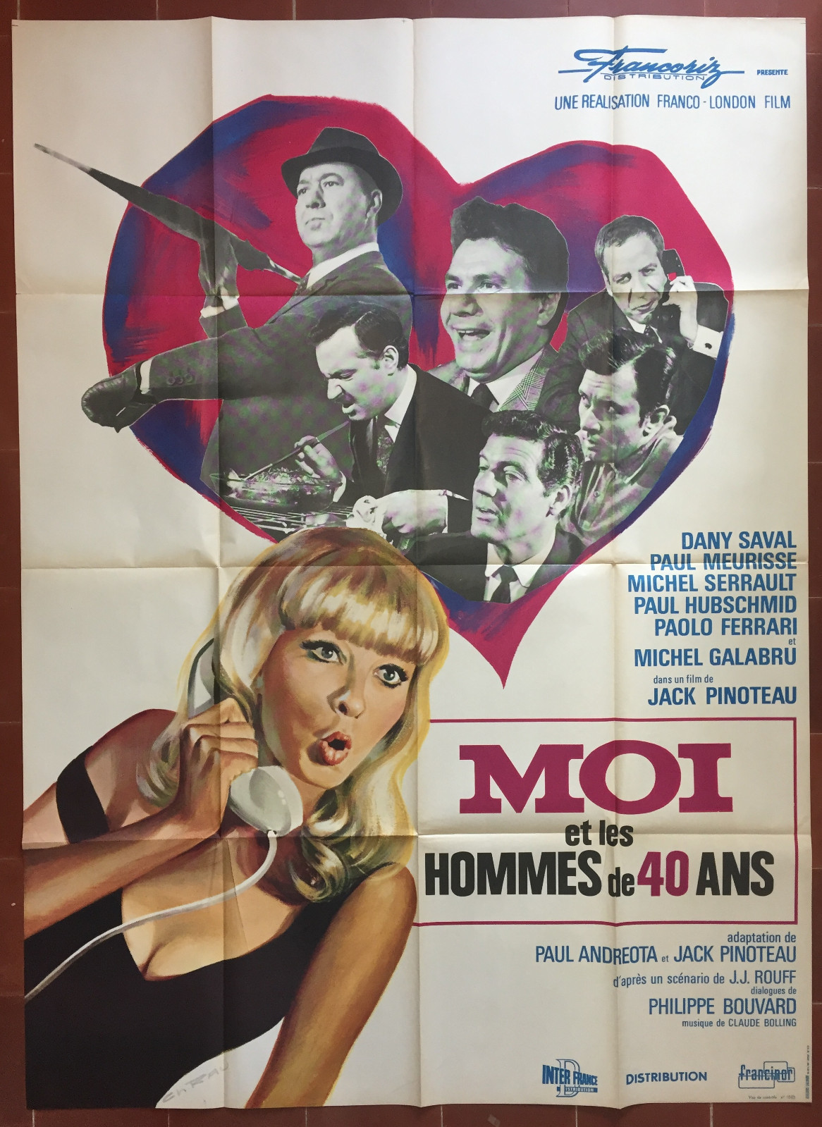 Poster Moi And The Mens 40 Years Dany Saval Paul Meurisse Pinoteau ...