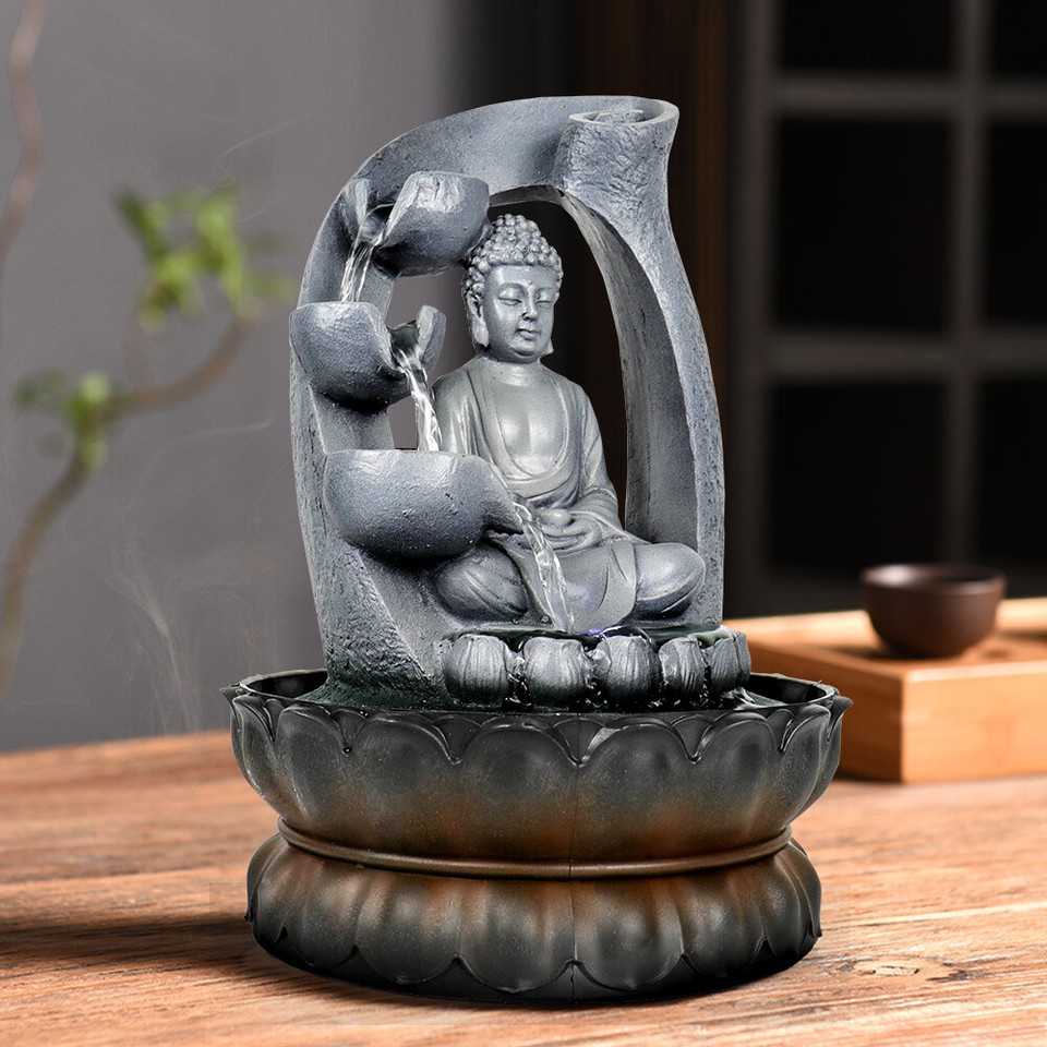 Fengshui Buddha Indoor Water Fountain for Zen Living Room Decoration ...