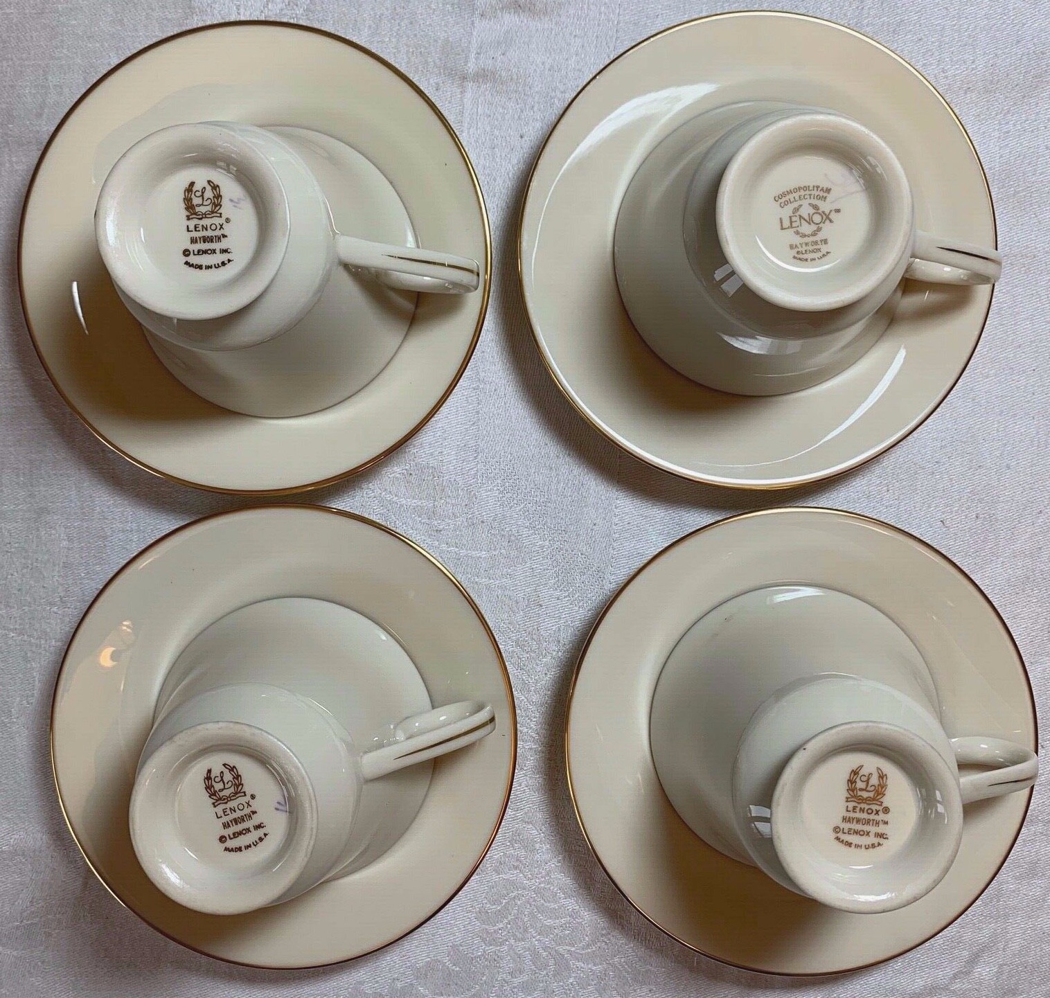 6 avail Lenox USA Cosmopolitan Collection HAYWORTH Footed Tea Cup ...
