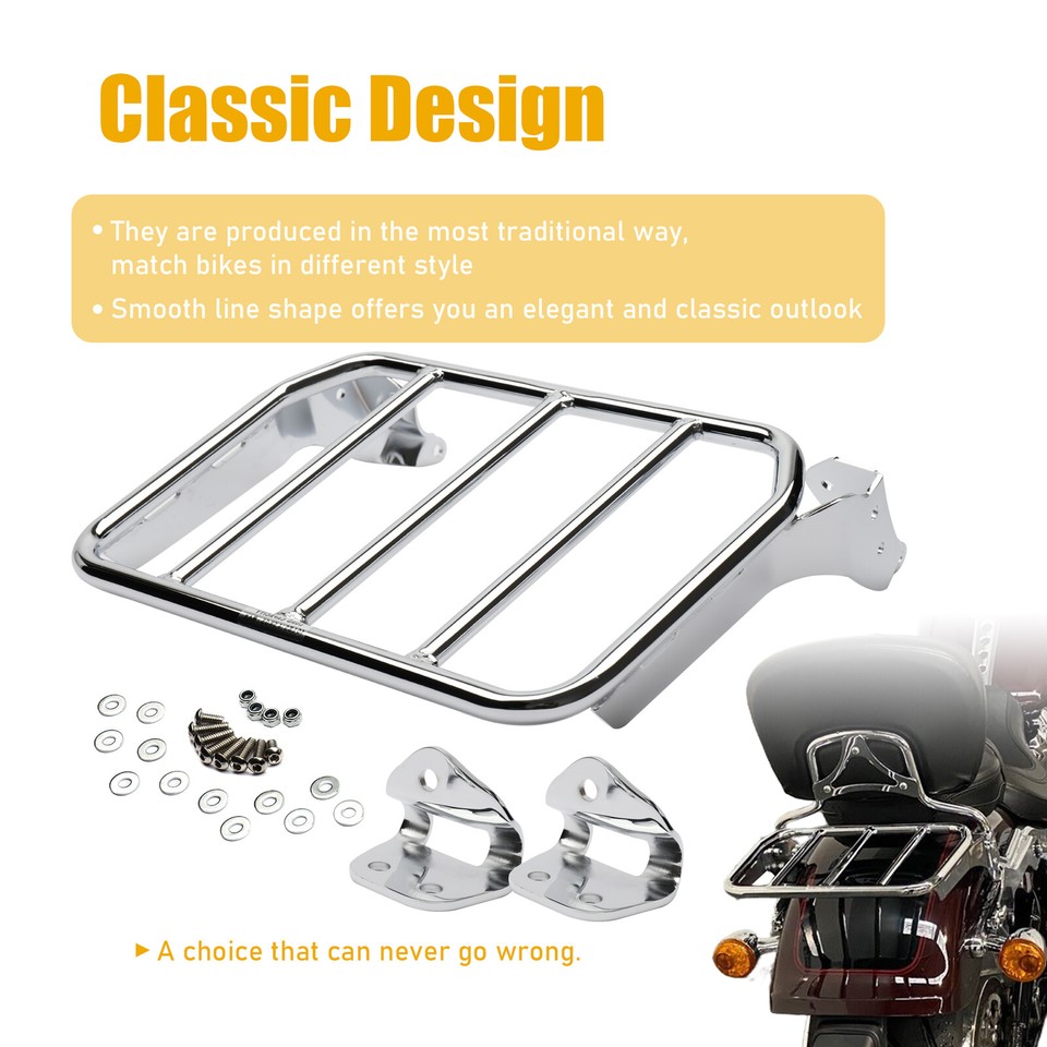 Breakout HoldFast Sissy Bar Luggage Rack for Harley Softail Fat Boy ...