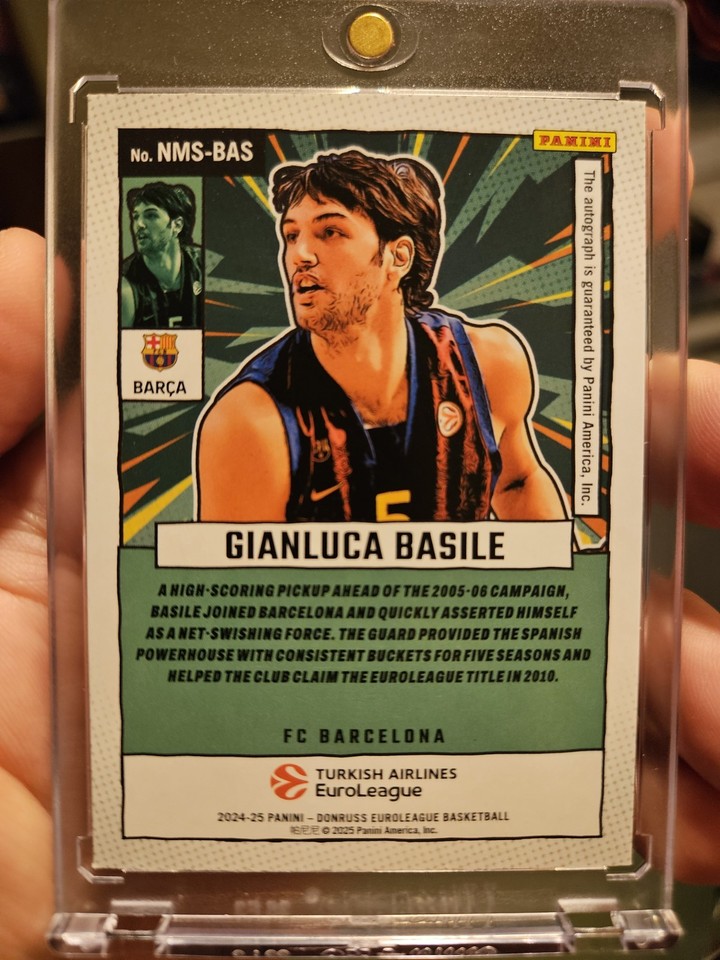 2024-25 Donruss Euroleague Gianluca Basile NET MARVELS AUTO🔥FC Barcelona🔥SSP🔥 | eBay