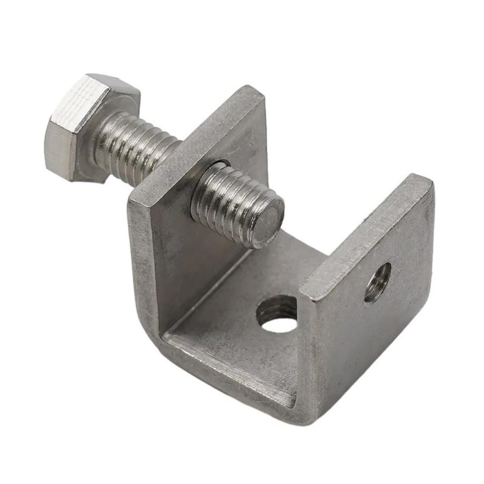 4 Pieces C Clamp Steel Pipe 304 Stainless Steel Multi Function Square ...