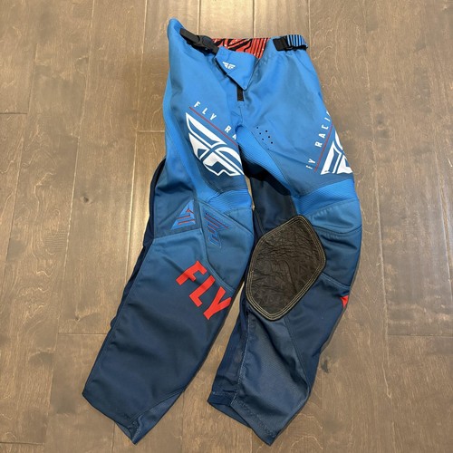 Fly Racing Kinetic Motocross Pants Youth 26 Blue Red Off-Road MX Dirt ...