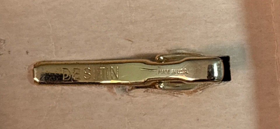 Vintage Caduceus Symbol DESITIN Tie Bar Clip Medical Doctor Nurse Gold ...