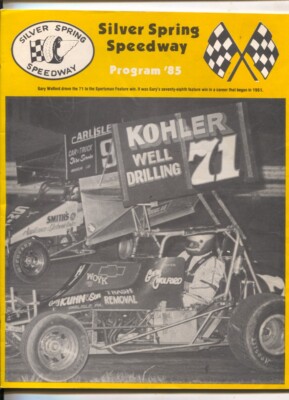 Sports Pub: Silver Spring Speedway Auto Race Program-1985-Silver Spring ...