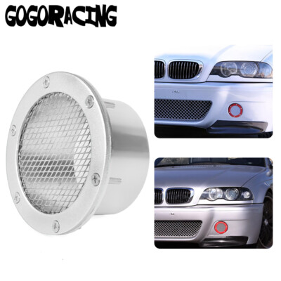 Silver Universal Car Air Duct Grille Bumper Vent Inlet For Cold Air ...