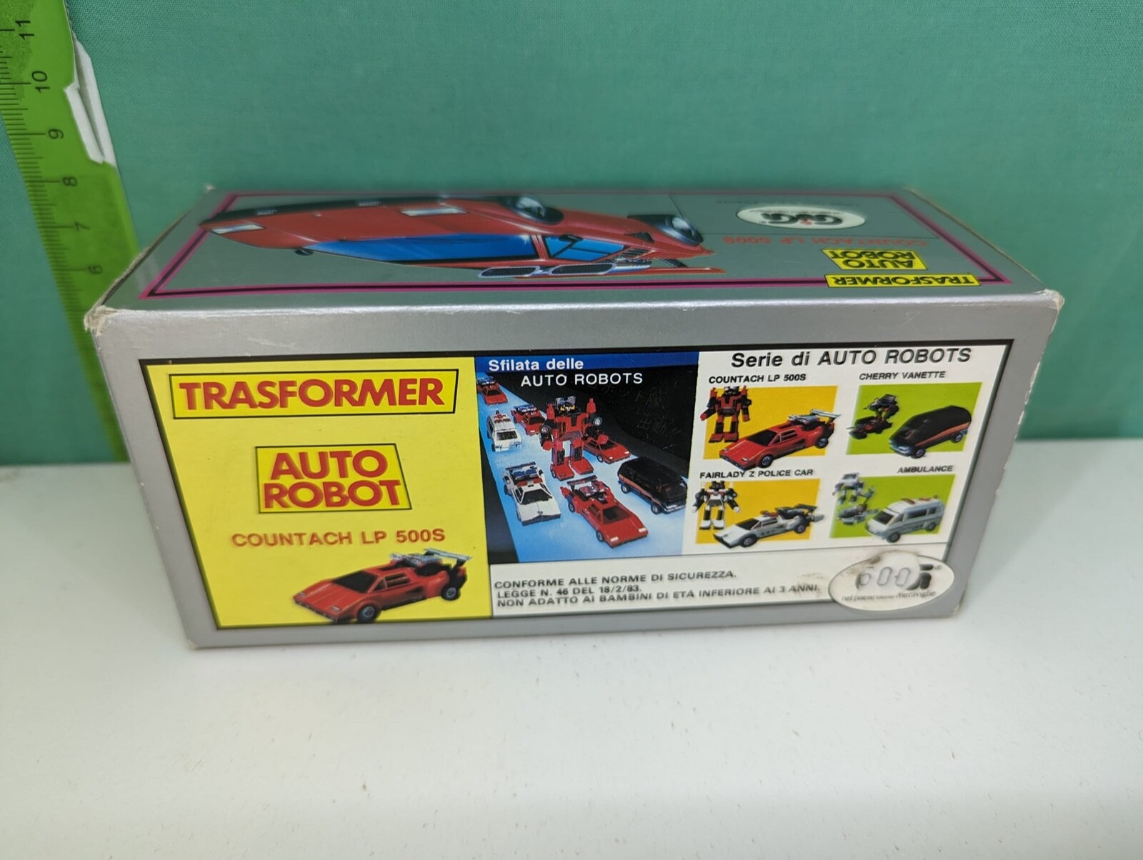 DIACLON TRANSFORMER SUPER COUNTACH LP 500S YELLOW CAR ROBOT 1980 TAKARA ...