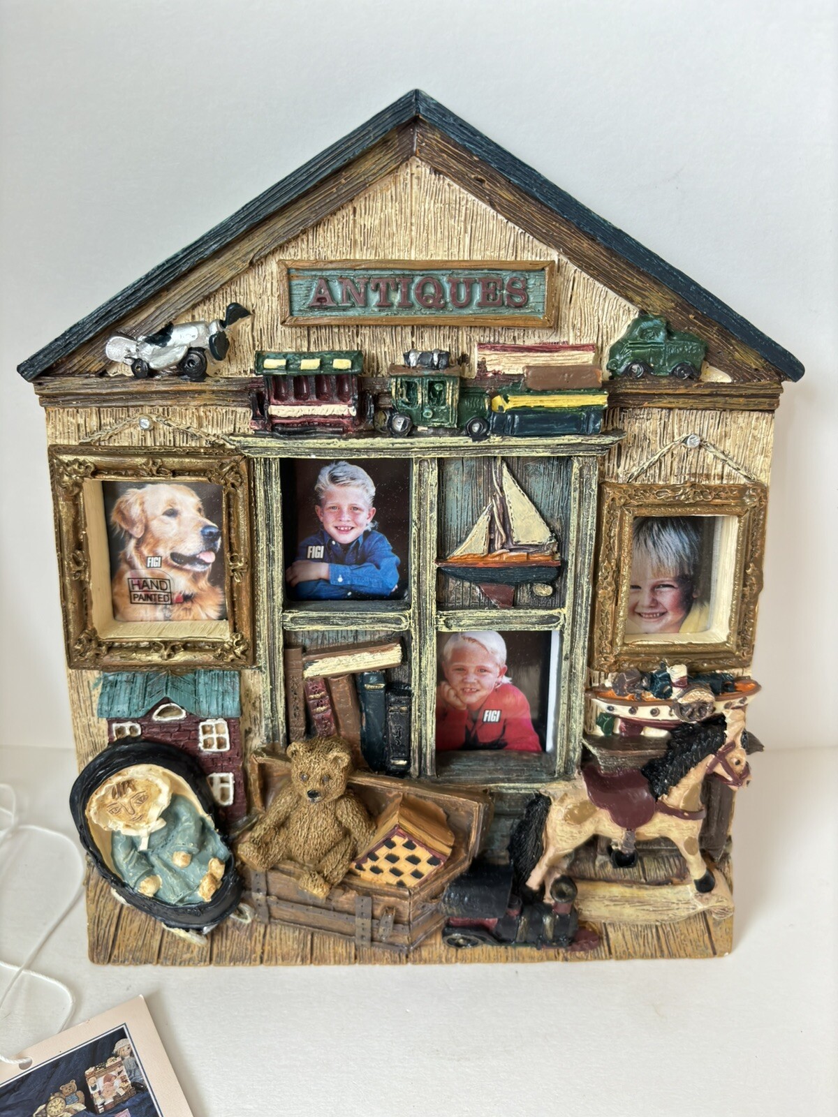Figi Graphics 1995 Antique Toy Shop 4-spot Collage Picture Frame 9x7 | eBay