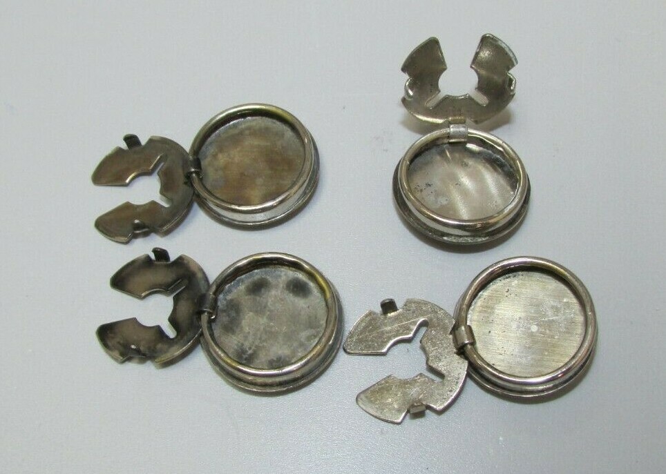 Vintage Sterling Silver Button Covers - Set of 4 | eBay