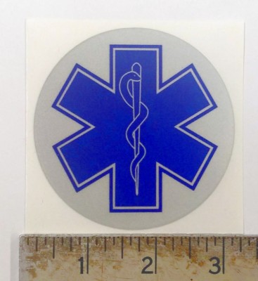 Reflective Star of Life sticker decal for Helmet 3" | eBay