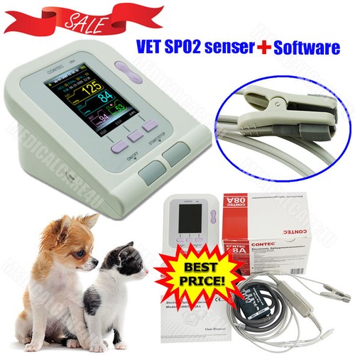 Veterinary Blood Pressure Monitor SPO2 Pulse Sensor NIBP Pulse Rate VET ...