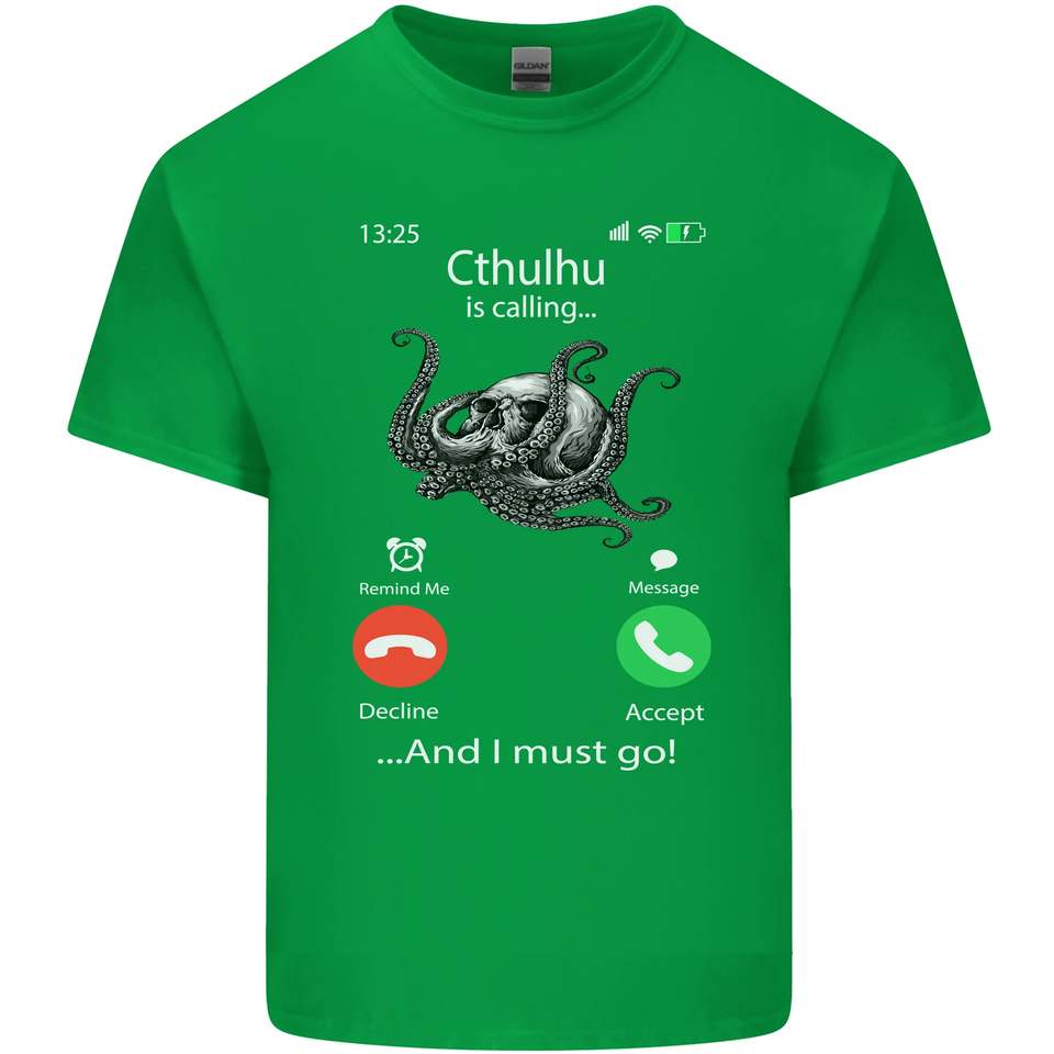 Cthulhu Is Calling Funny Kraken Mens Cotton T-Shirt Tee Top | eBay