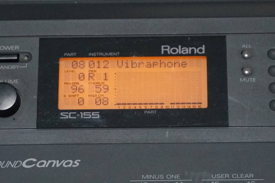 Roland MIDI SC-155 Roland Hard Sound Module MIDI Sound Source with AC ...