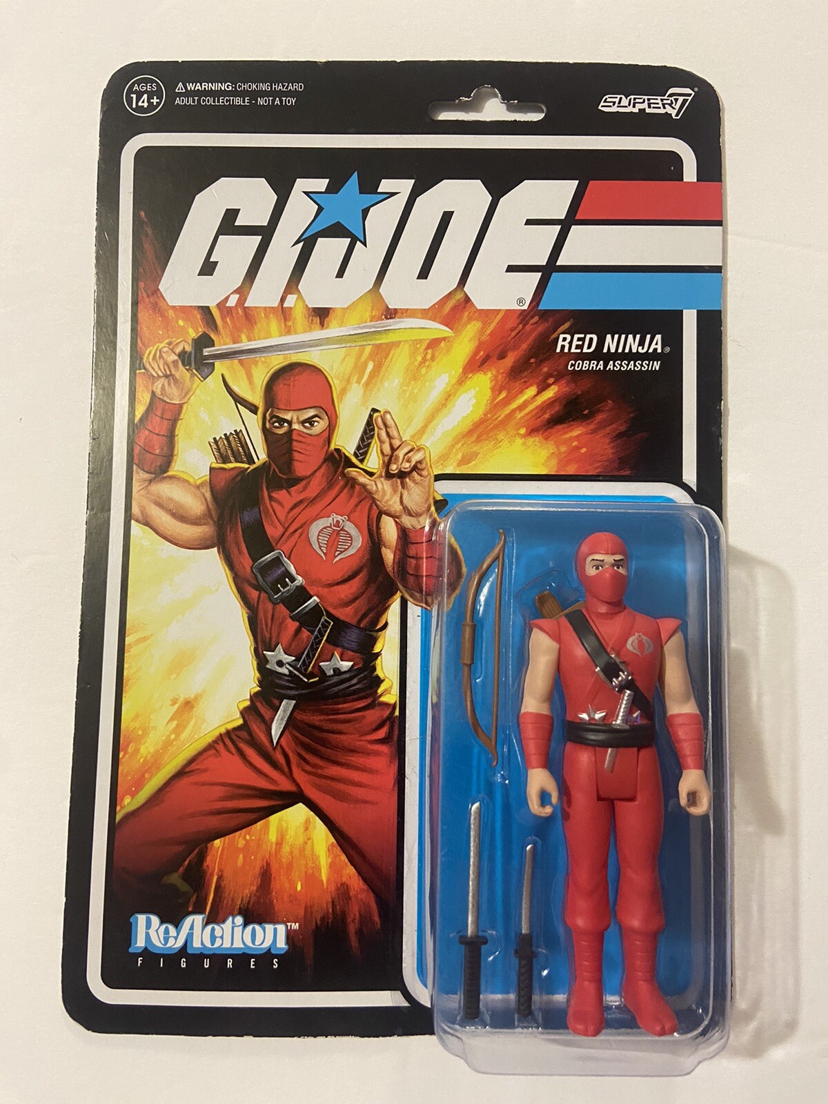 GI Joe Red Ninja Cobras Assassin 3.75" Action Figure - Reaction Figures ...