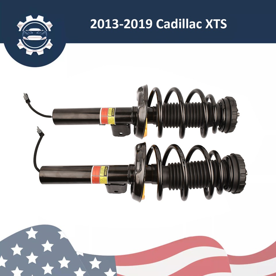 Pair Front Shock Strut Coil Spring Assys For Cadillac XTS 2013-2019 w ...