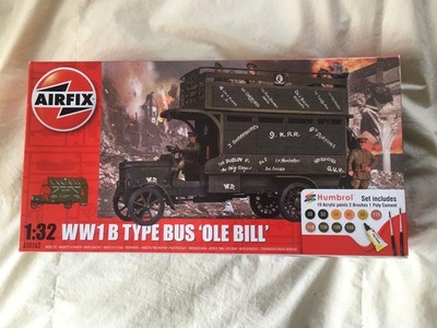 Airfix 1/32 Scale WW1 B Type Bus Ole Bill Model Kit, Box Opened ...