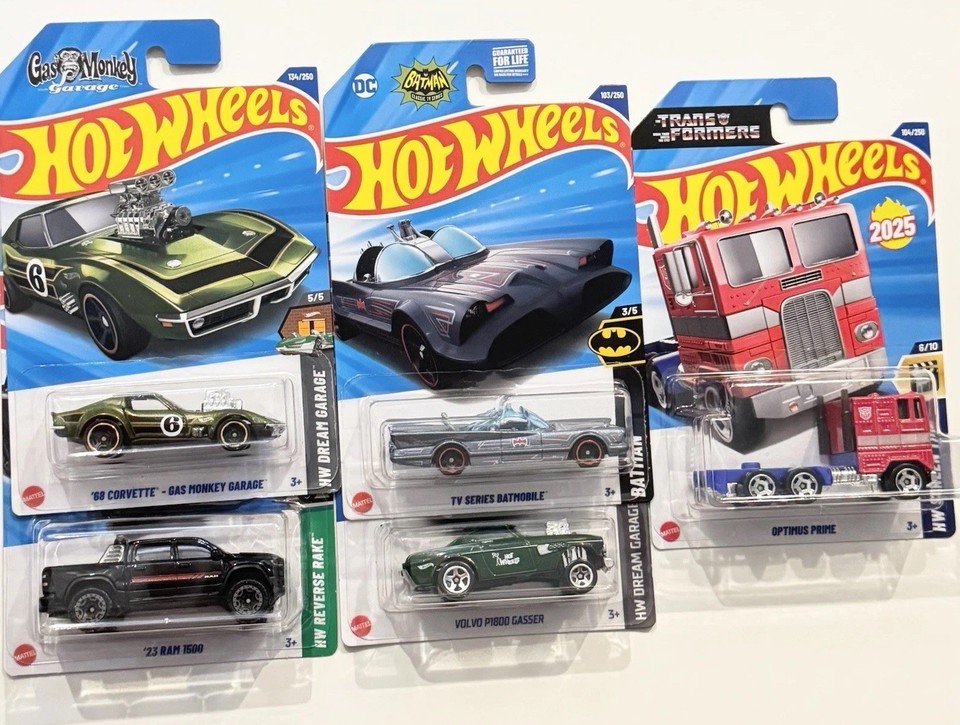 Hot Wheels Optimus Prime 2025 +TV Batmobile, Volvo Gasser,Corvette+23 ...