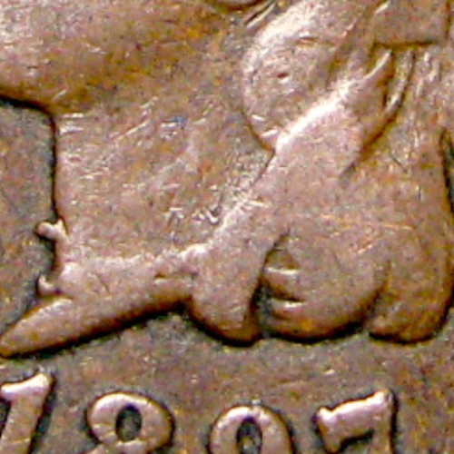 1897 1 In Neck Snow 1 Error Indian Cent Penny ---- Nice Coin ---- # ...