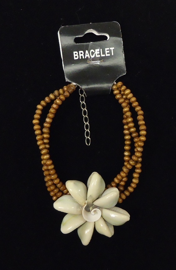 Shell Wood Bracelet Lobster Claw Clasp Adjuster Chain 8-10 in | eBay